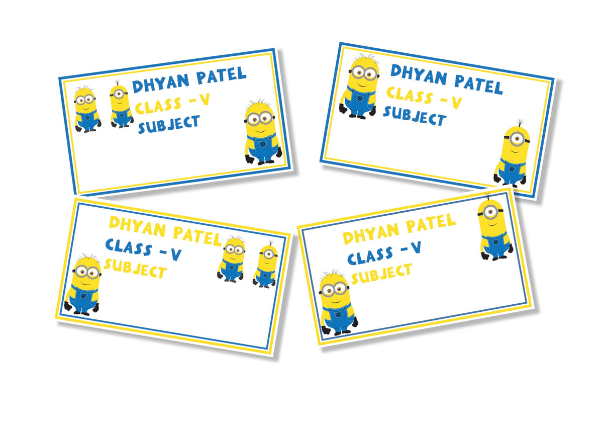 School Book Label Stickers - Minions / Label Shabel – Labelshabel