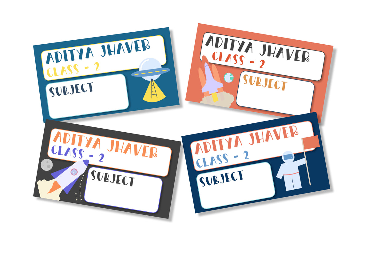 School Book Label Stickers - Space Traveller / Label Shabel – Labelshabel