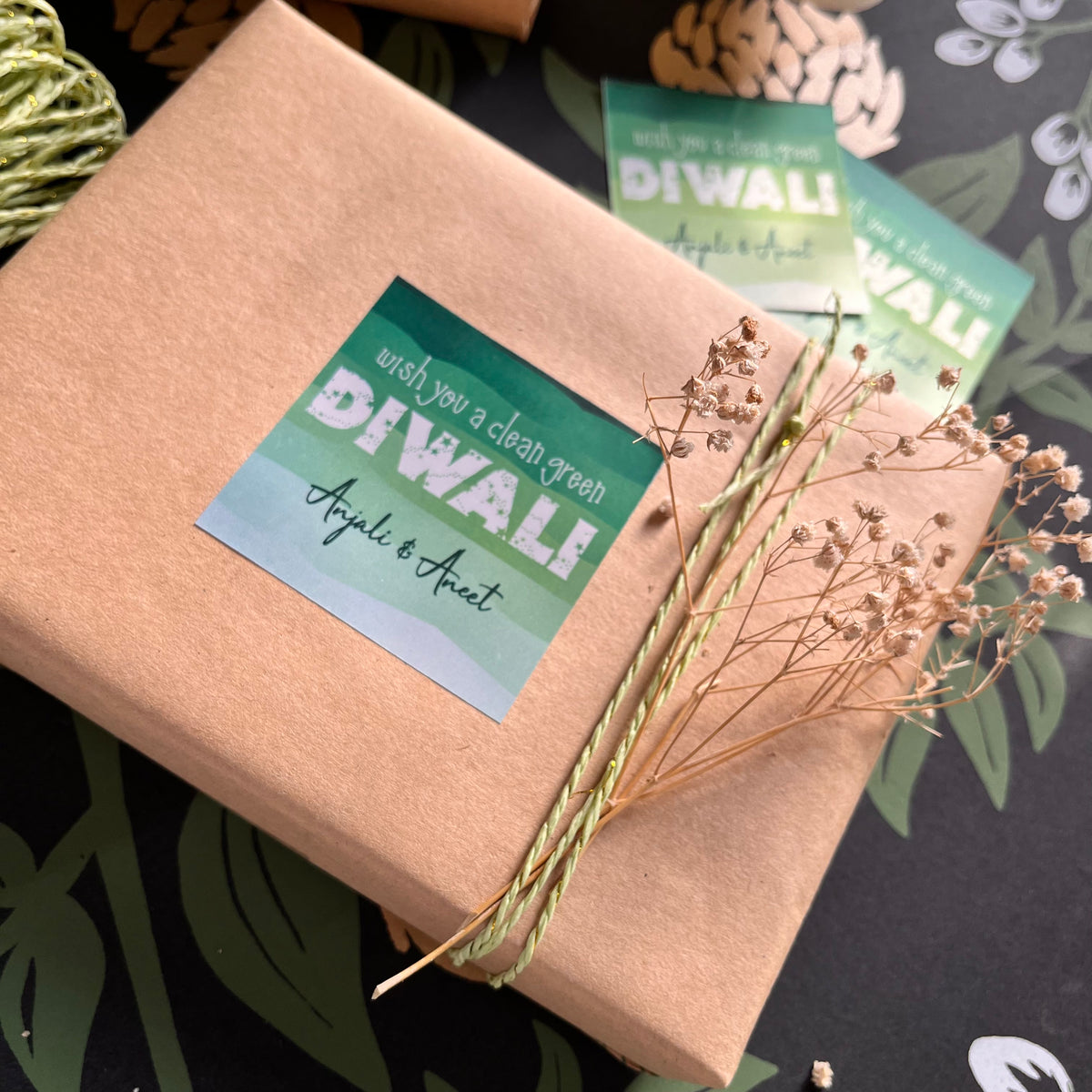 Personalised Golden Gift labels - Go Green/Label Shabel – Labelshabel