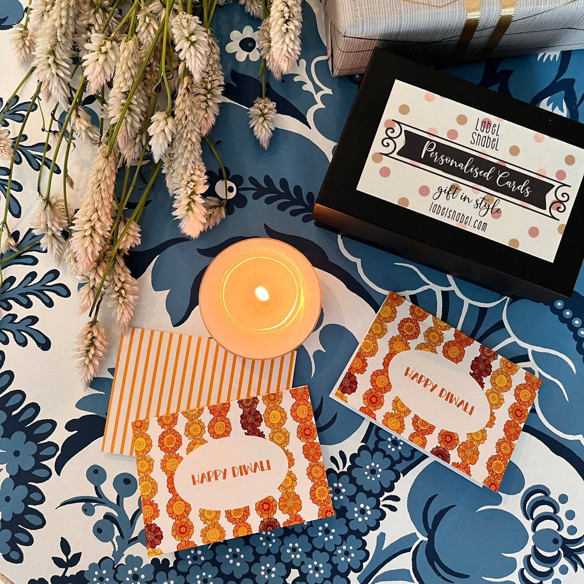 Personalised Folded Card - Marigolds / Label Shabel – Labelshabel