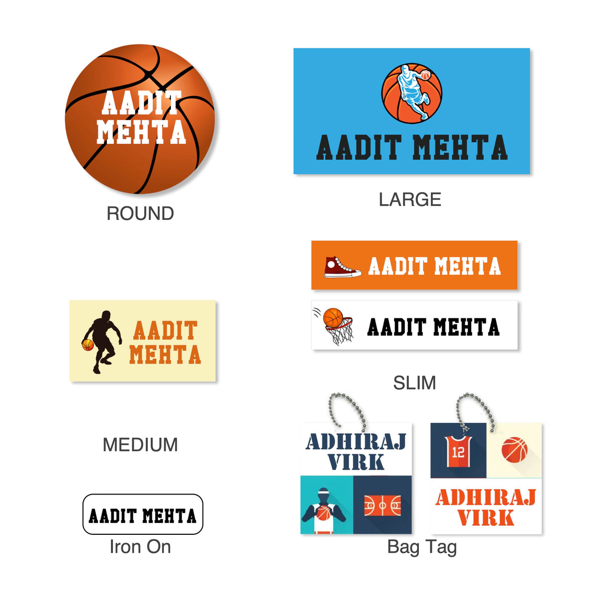 Waterproof Name Labels for Kids - Basketball/ Label Shabel – Labelshabel