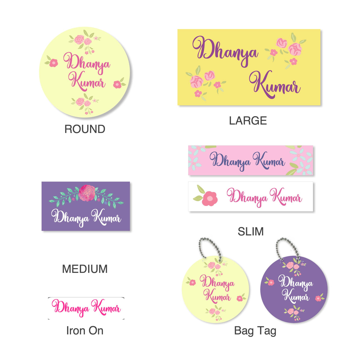 Waterproof Name Labels for Kids - Floral / Label Shabel – Labelshabel