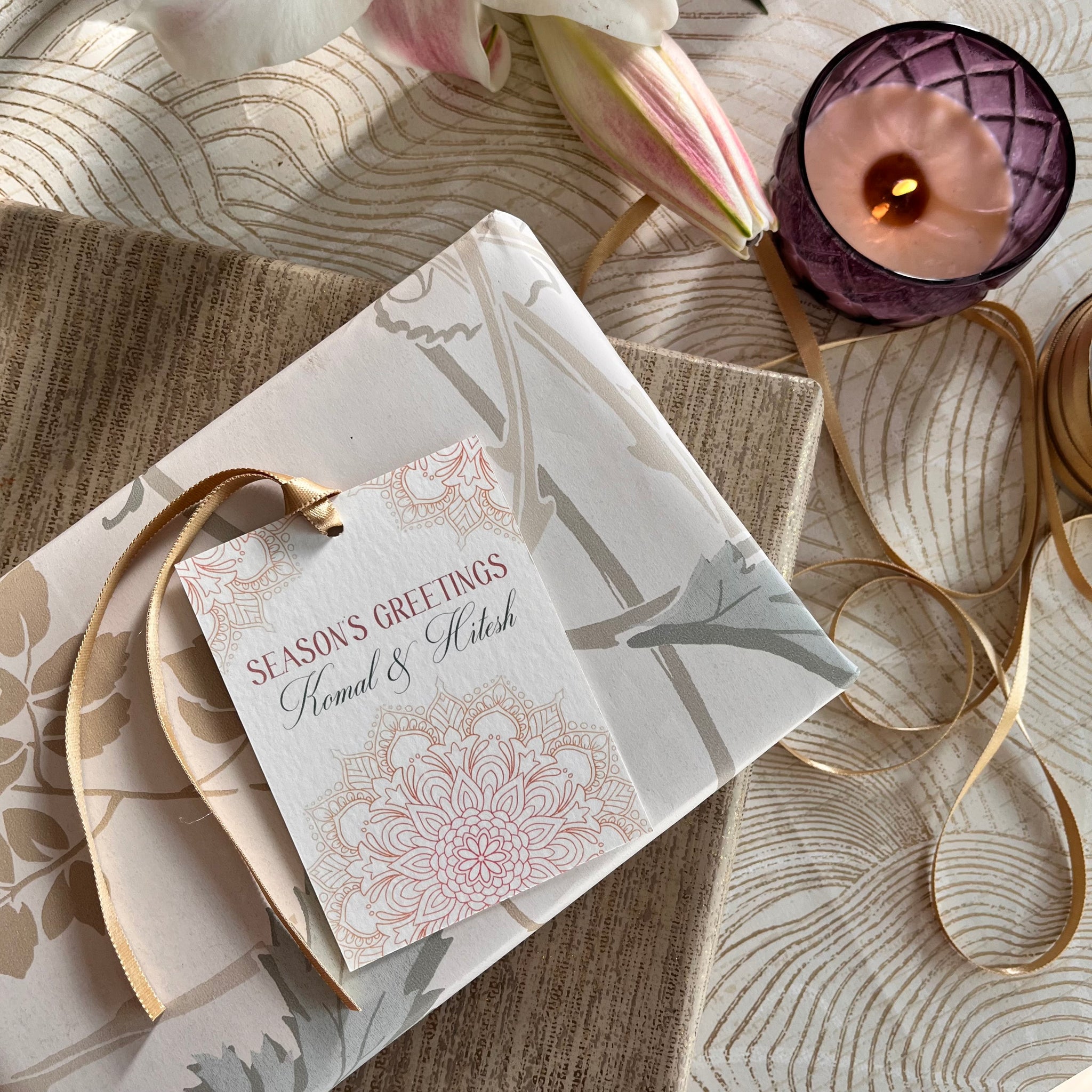 Personalised Ribbon Tags - Mandala – Labelshabel