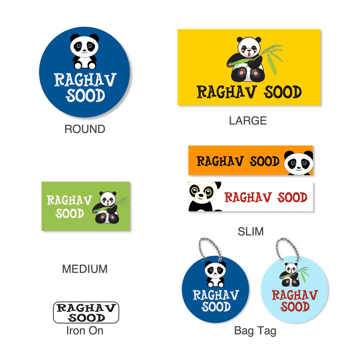 Waterproof Name Labels for Kids - Pandas / Label Shabel – Labelshabel