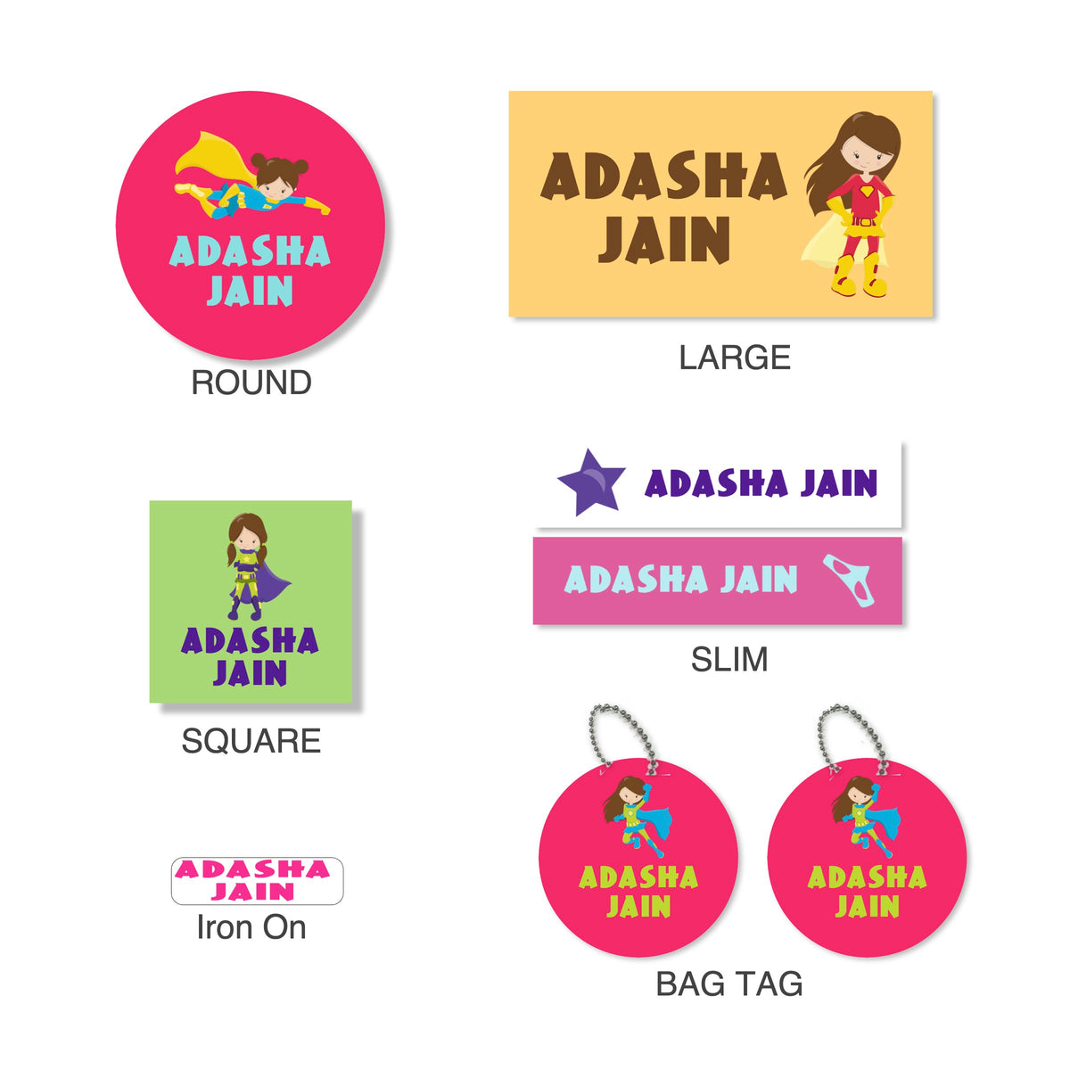 Waterproof Name Labels for Kids -Superheo / Label Shabel – Labelshabel