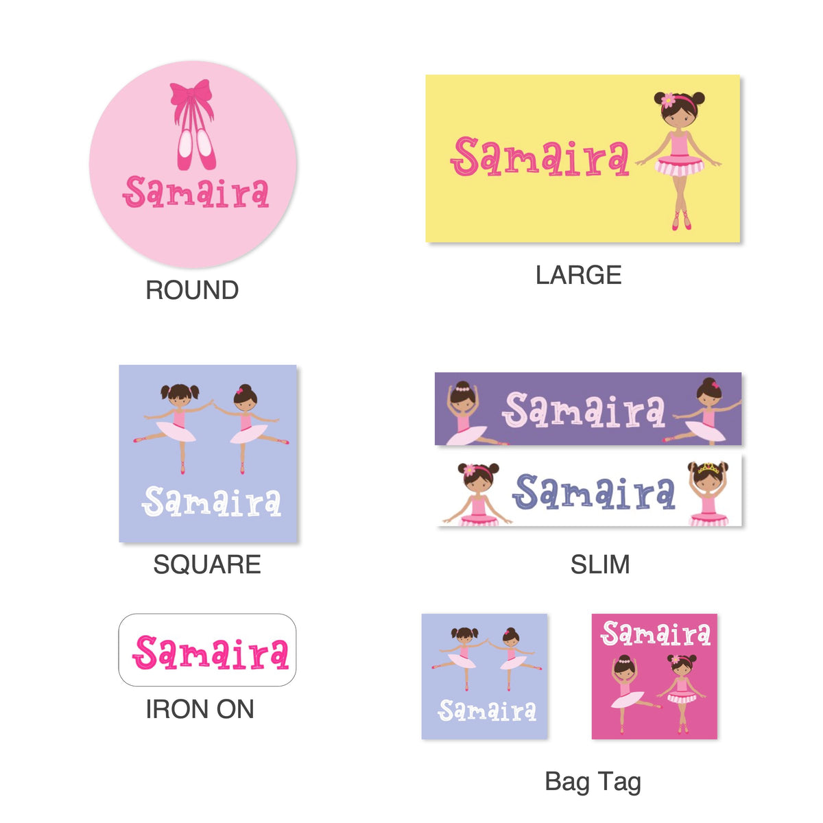Waterproof Name Labels for Kids - Ballerinas / Label Shabel – Labelshabel