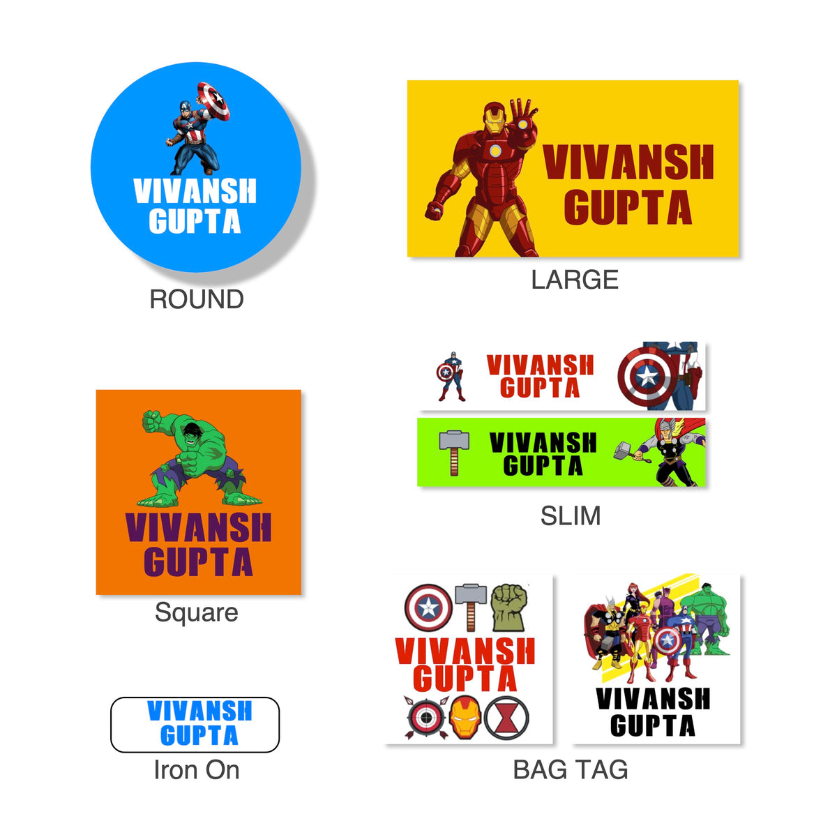 Waterproof Name Labels for Kids - Avengers / Label Shabel – Labelshabel