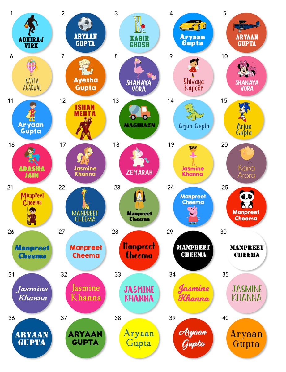 Waterproof Round Labels for Kids - Label Shabel – Labelshabel