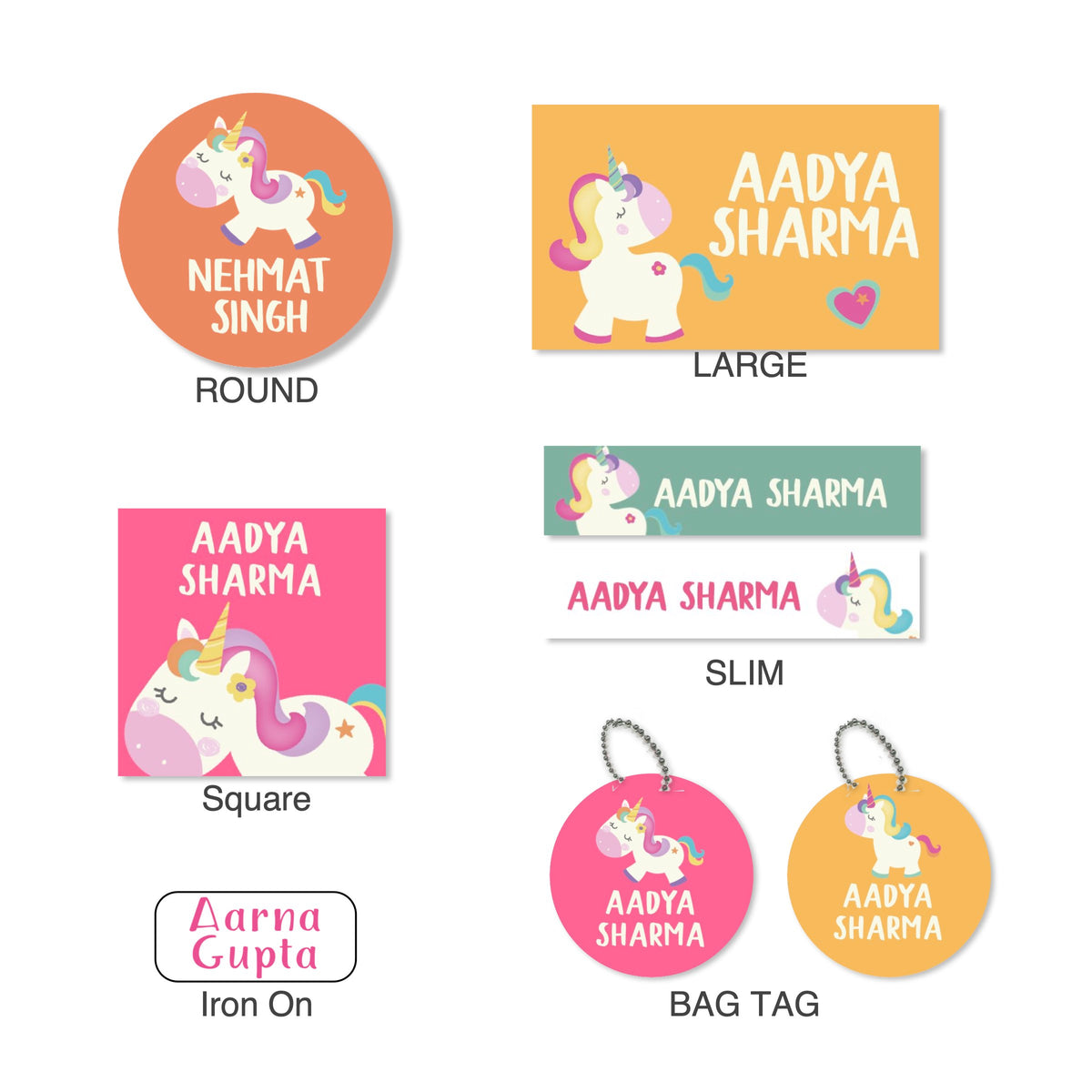 Waterproof Name Labels for Kids - Unicorn / Label Shabel – Labelshabel