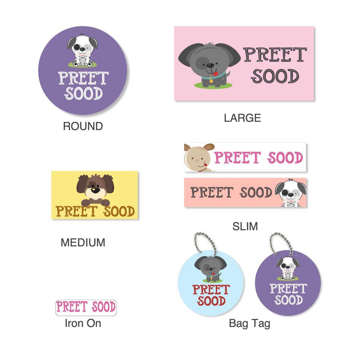Waterproof Name Labels for Kids - Puppy Love / Label Shabel – Labelshabel