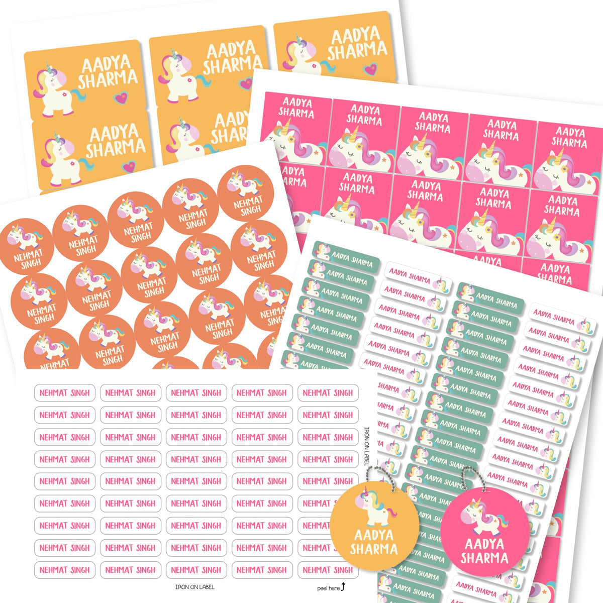 Waterproof Name Labels for Kids - Unicorn / Label Shabel – Labelshabel
