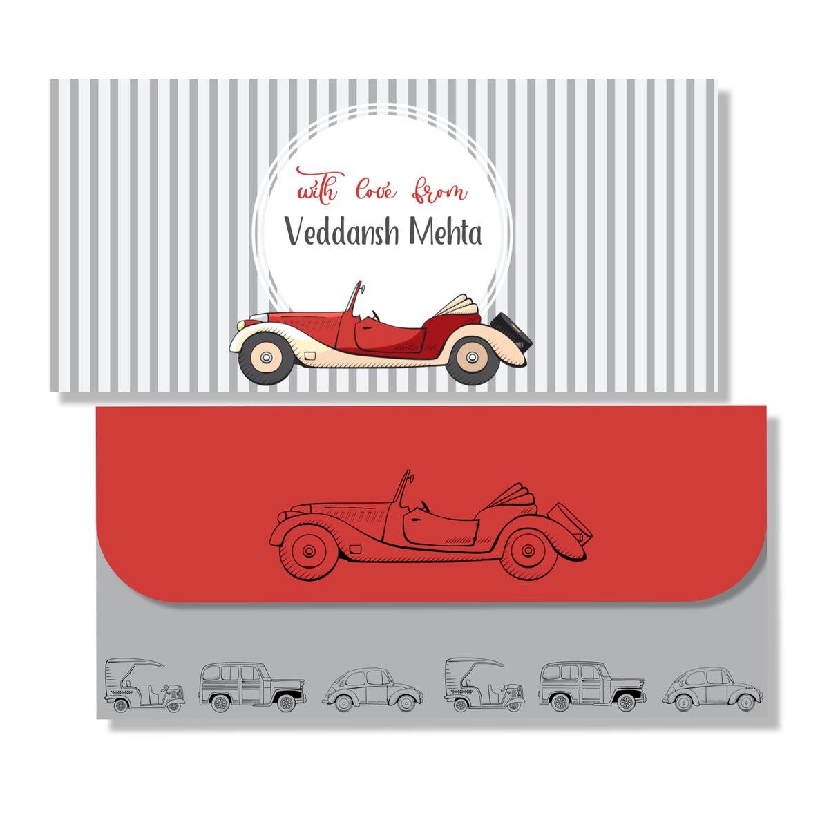 Gift Envelopes for Kids - Retro Car / Label Shabel – Labelshabel